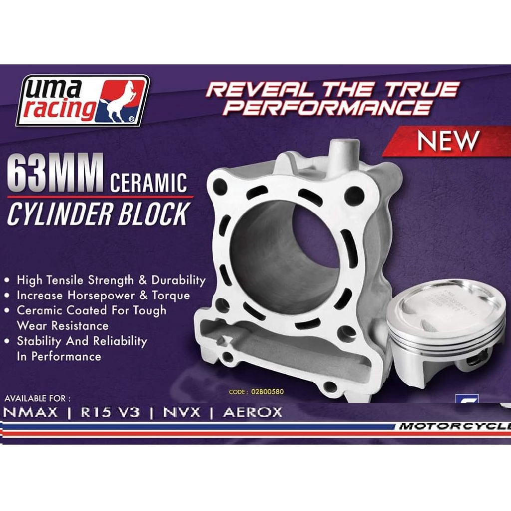 UMA Y16 / R15V3/ NVX /AEROX /NMAX 63MM Block kit For standard ...