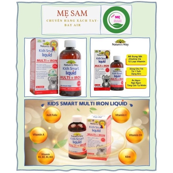 [Hand-made] Nature's Way Kids Smart Liquid Multi + Iron Drinking Syrup ...