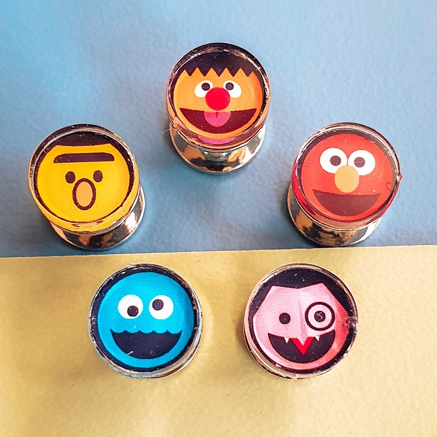 Handmade Butang Baju Melayu - Budak Ros Marvel, Sesame Street Cartoon ...