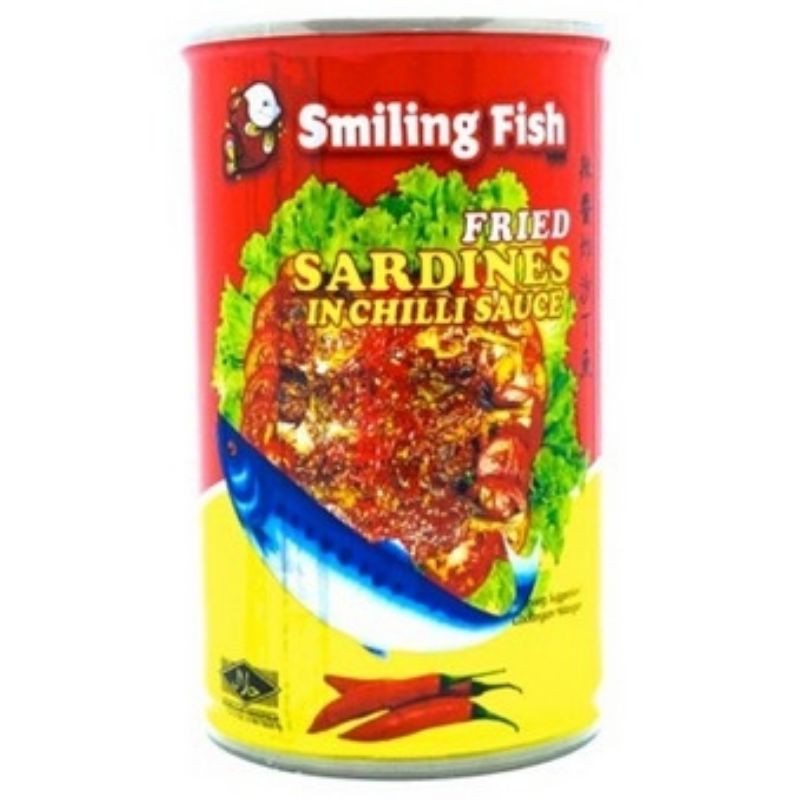 Fried Sardines in Chili Sauce Smiling Fish (155g) STOCK READY | Shopee ...