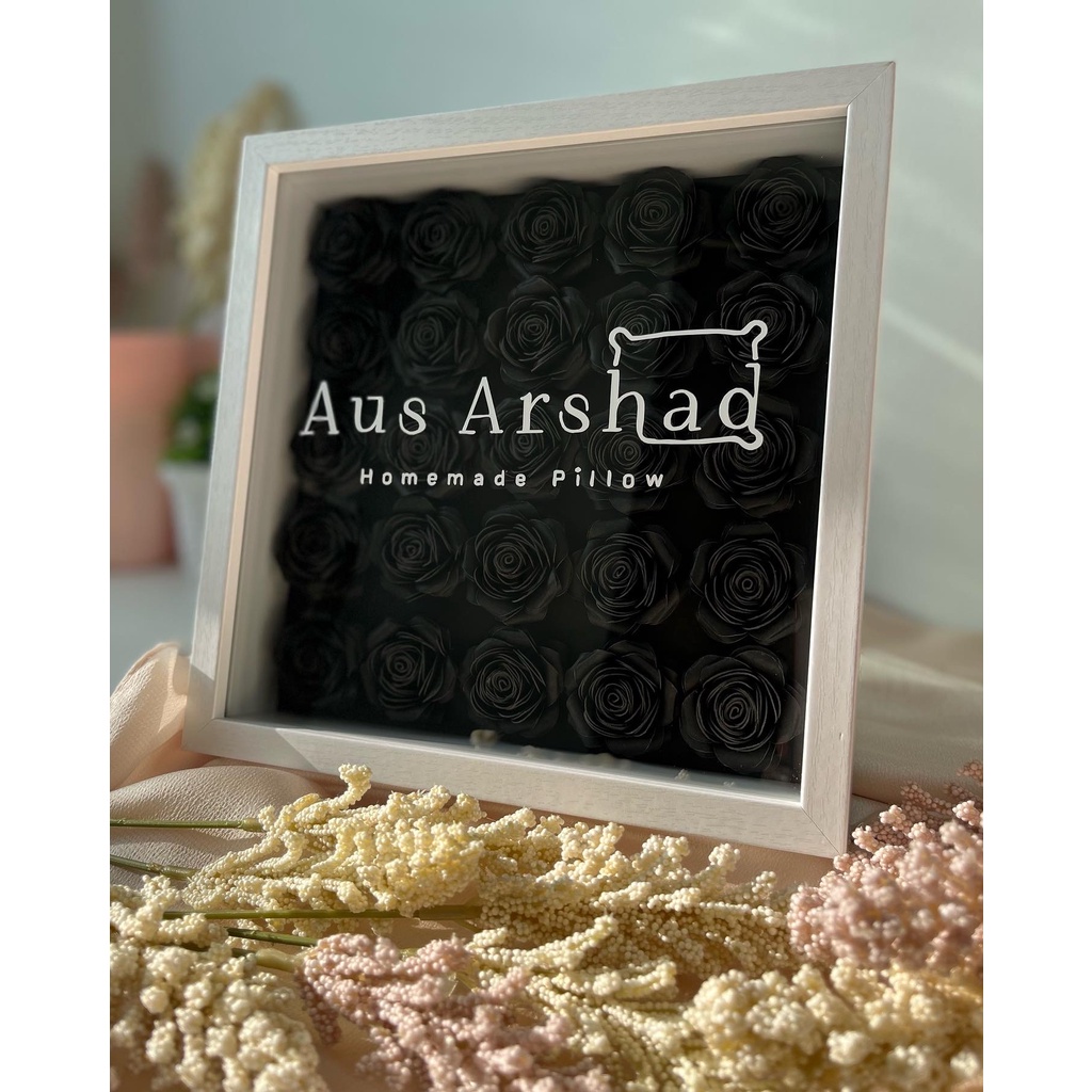 Rolled Flower Shadow Box, Personalised Gift, Paper Craft Gift, Handmade ...