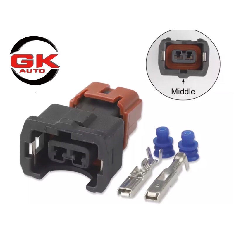 2 Pin Proton Perdana,Wira MMC,4G91,4G92,4G93 4G63 Fuel Injector Socket ...