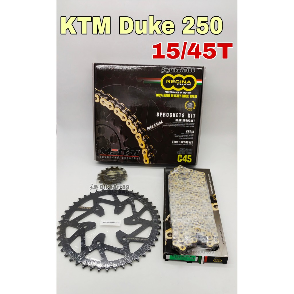 KTM Duke 250 RC250 REGINA Sprocket Chain Kit Set Gold Chain 100% ...