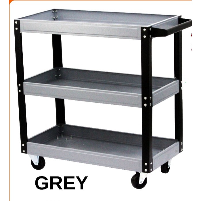 Troli Spanar 3 Layers Service Cart Metal Steel Tool Trolley 120KG ...