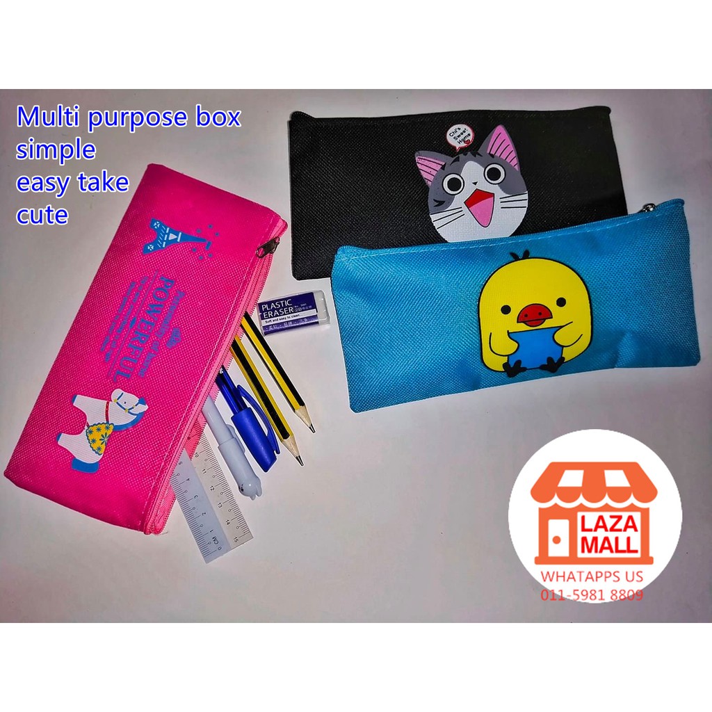 BUDAK SEKOLAH Stationery Pencil simple Case Cute plastic bag Small ...