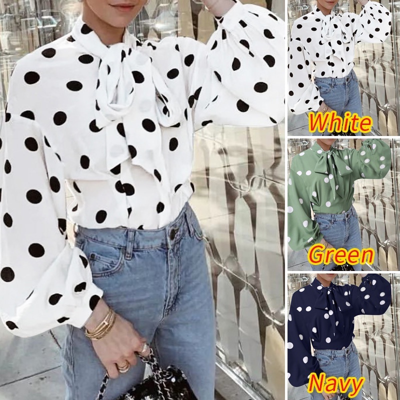 Blouse Polkadots Retro Saloma 60an 70an Dinner Hitea Pramlee Women ...