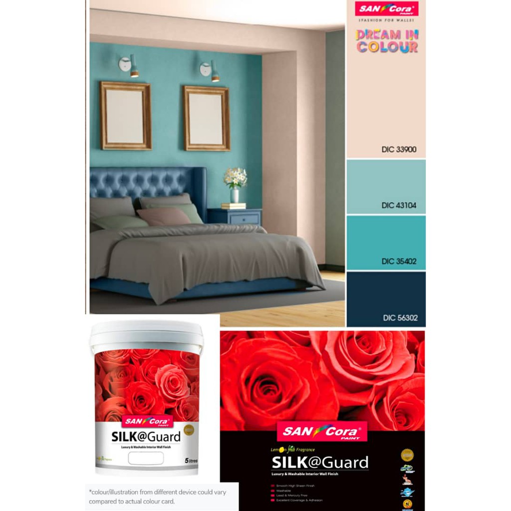 5LITER SANCORA Dream In Colours Interior Paint SILK @ GUARD | Shopee ...