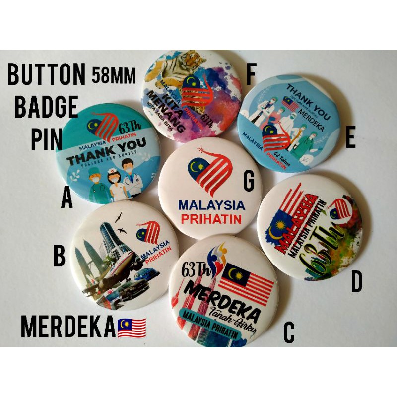 Merdeka 🇲🇾🇲🇾🇲🇾button badge pin 10pcs | Shopee Malaysia