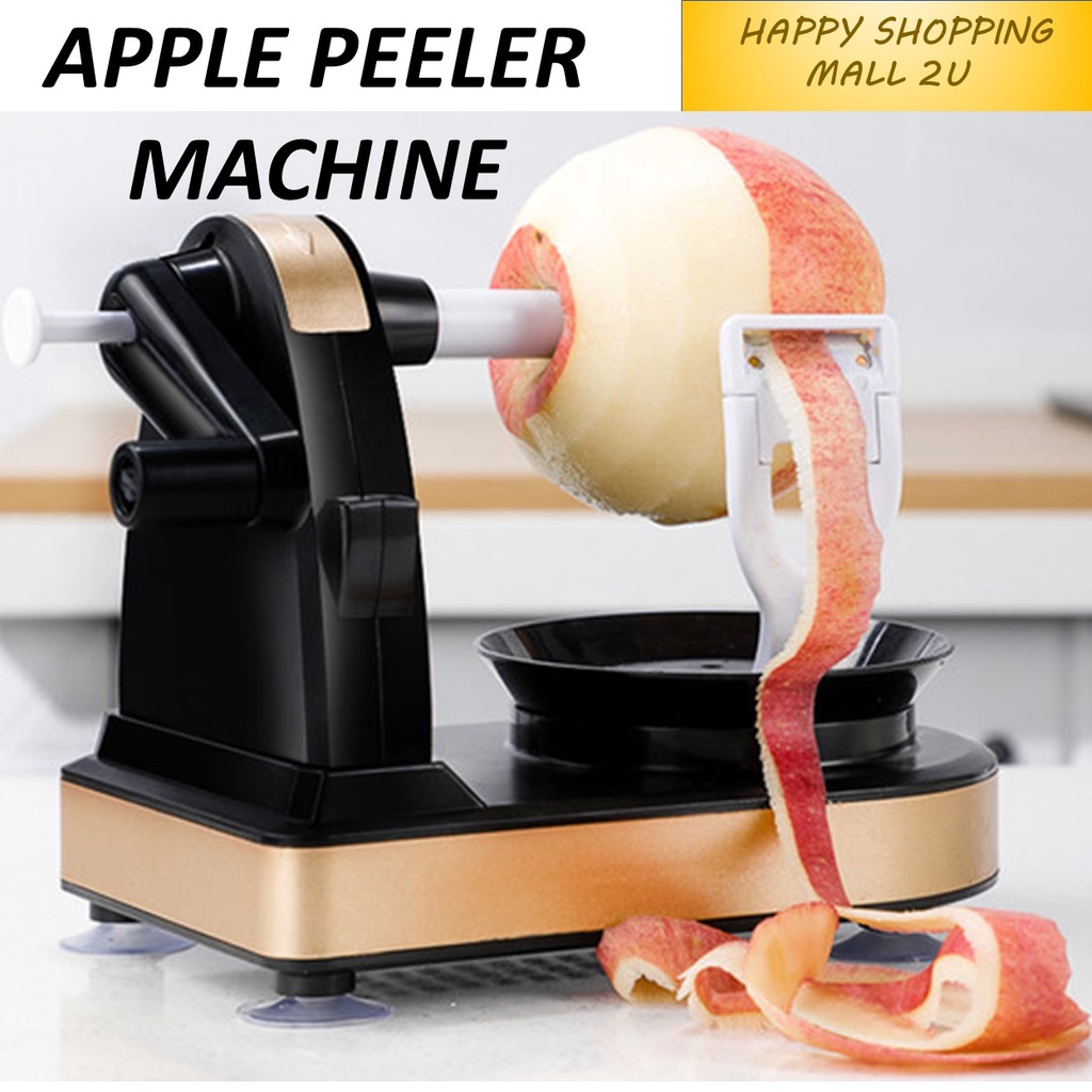 Mesin Pengupas Epal Rotary dengan Peralatan Dapur Emas Pisau Keluli ...