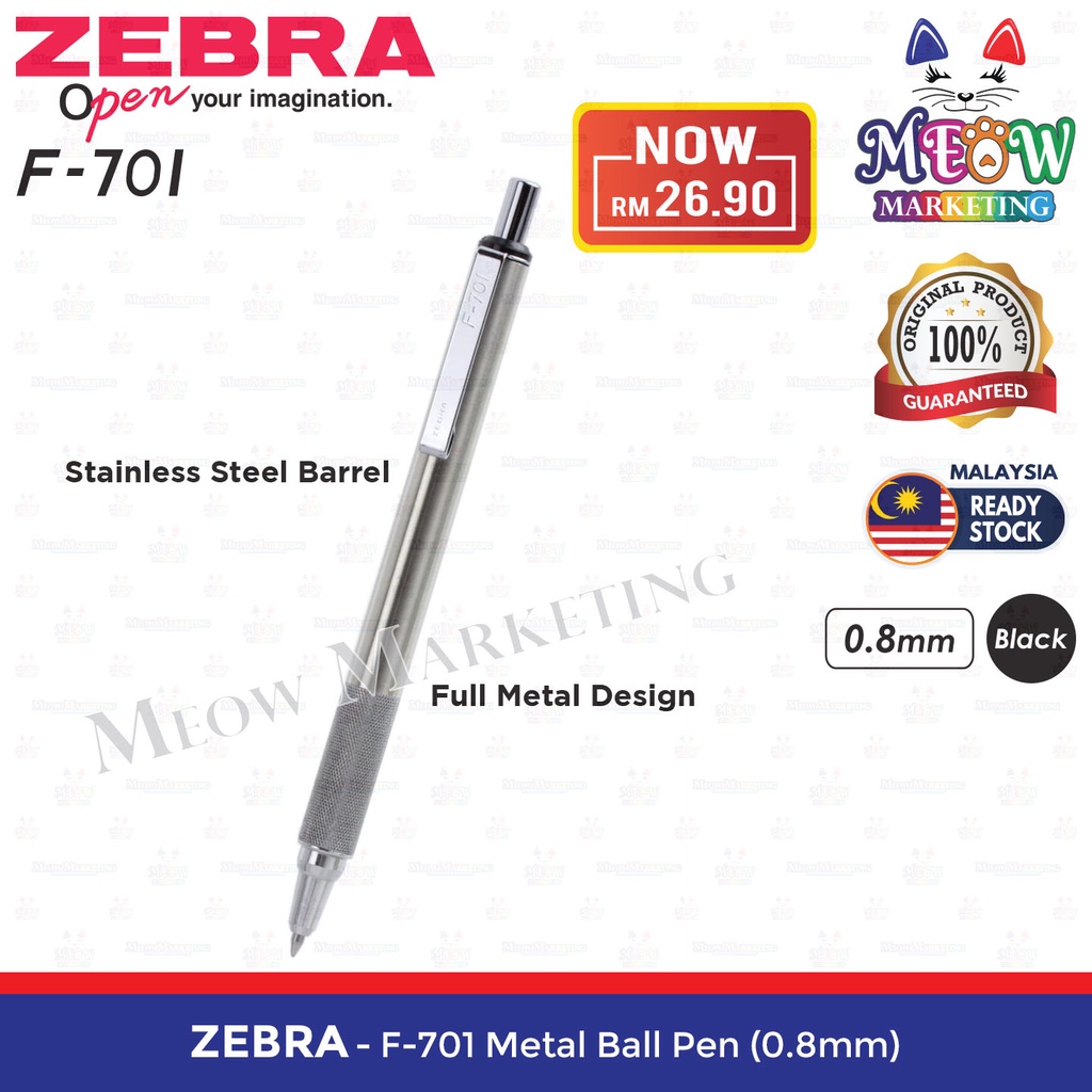 Zebra F-701 Retractable Ball Point Pen - 0.8mm | Shopee Malaysia