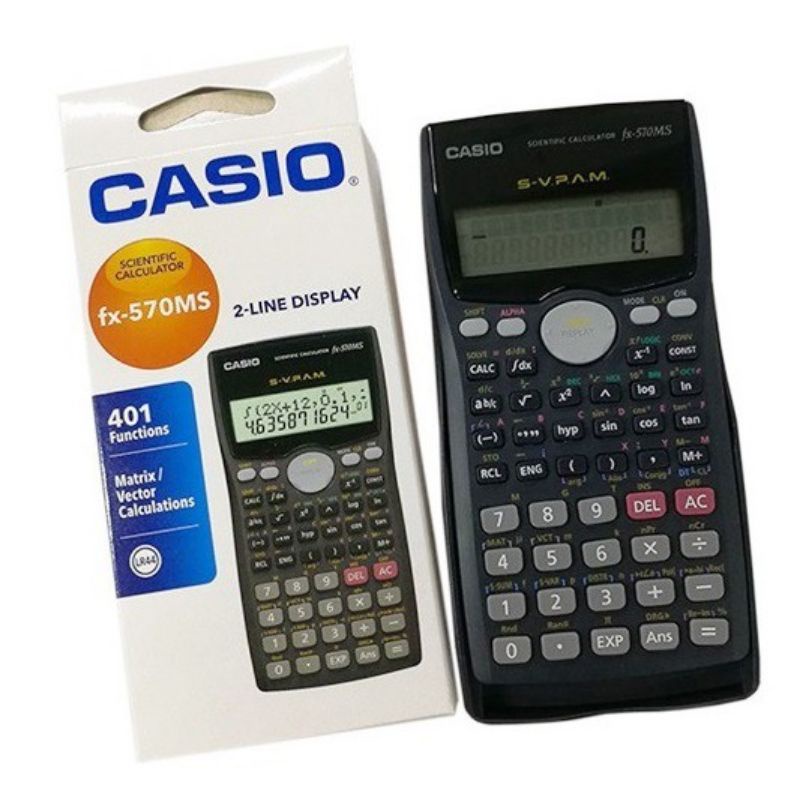 CASIO Scientific calculator/ FX-570 MS / 2line display & 401 functions ...