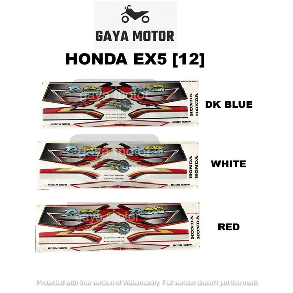 Honda EX5 (12) Body Sticker [Ready Stock] | Shopee Malaysia