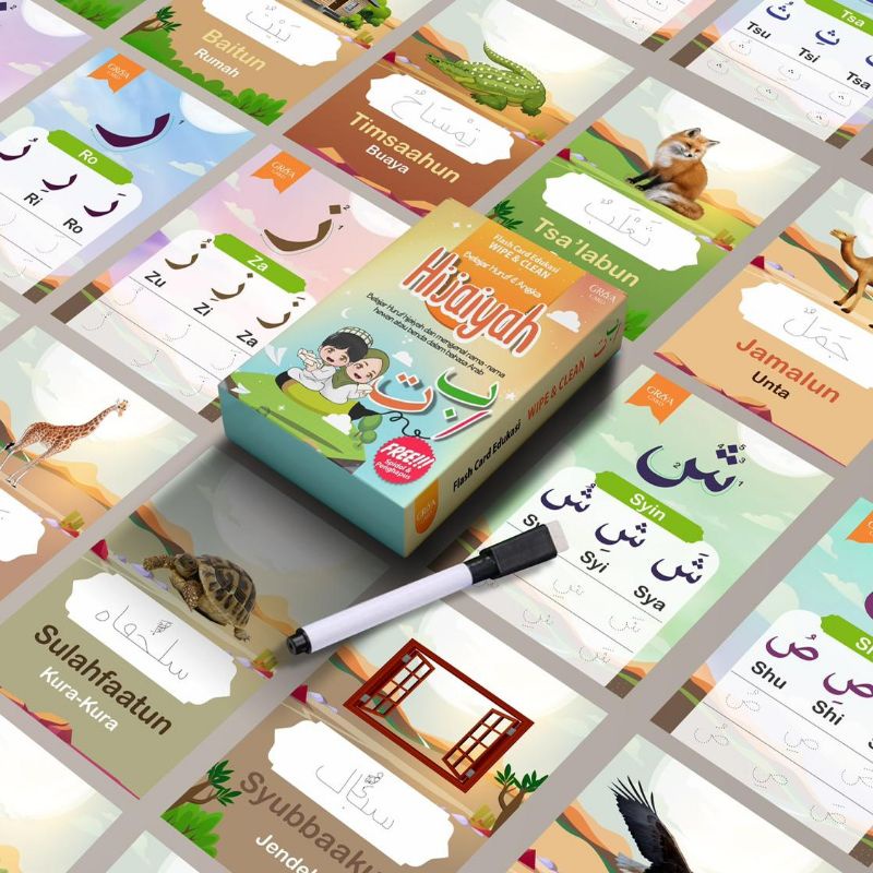 Flash Cards / Hijaiyah Cards For Paud And Kindergarten Children ...