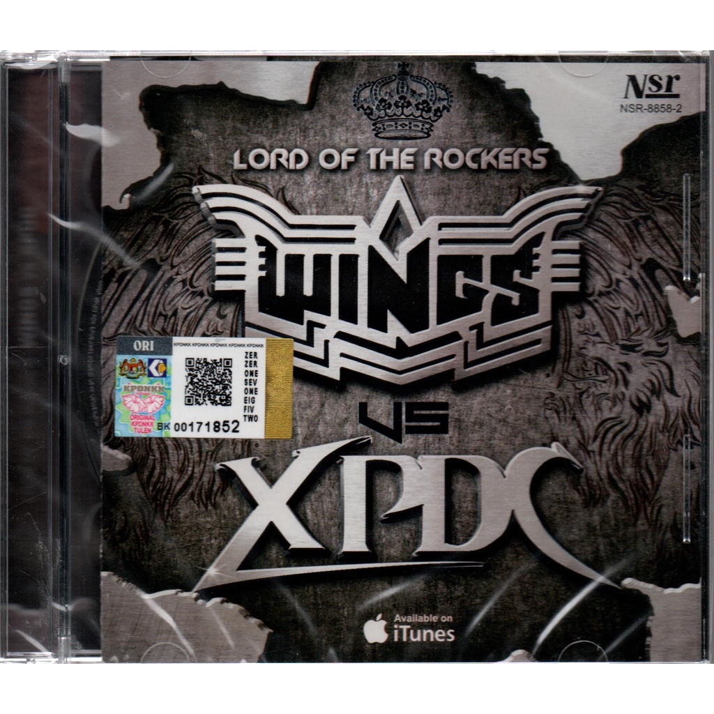 CD WINGS vs XPDC : Lord Of The Rockers (2CD / 24 Lagu-Lagu / NSR-8858-2 ...