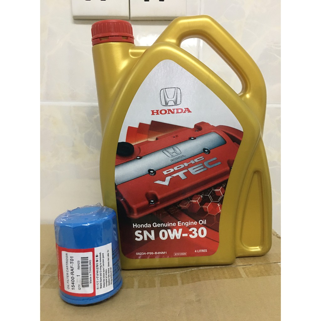 Honda ORIGINAL Fully Synthetic SN 0W30 Genuine Engine Oil + Honda ...