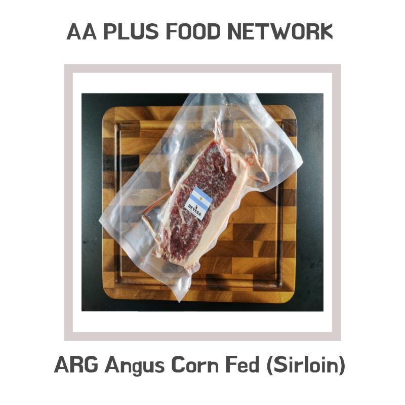 AA Plus [Halal] Argentina Angus Beef Sirloin Corn Fed 230gm+/- | Shopee ...
