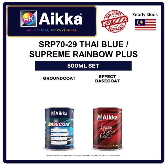 AIKKA SUPREME RAINBOW PLUS SRP70-29 / THAI BLUE / Warna Cat Kereta / Car & Motor Body Paint ...