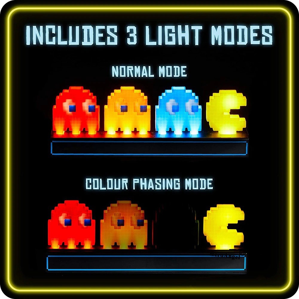 Icon Light Pac Man Pixel Lamp Visual Illusion 3D Game Icon Light LAMPU ...