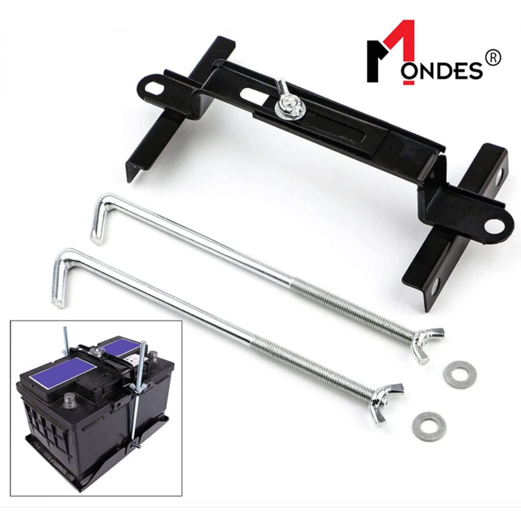 Battery Retaining Holding Clamp Bracket Bolt Tie Hold Down Kit For Car ...