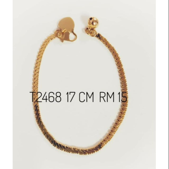(Bracelet) 24K Gold Plated T2468 | Shopee Malaysia