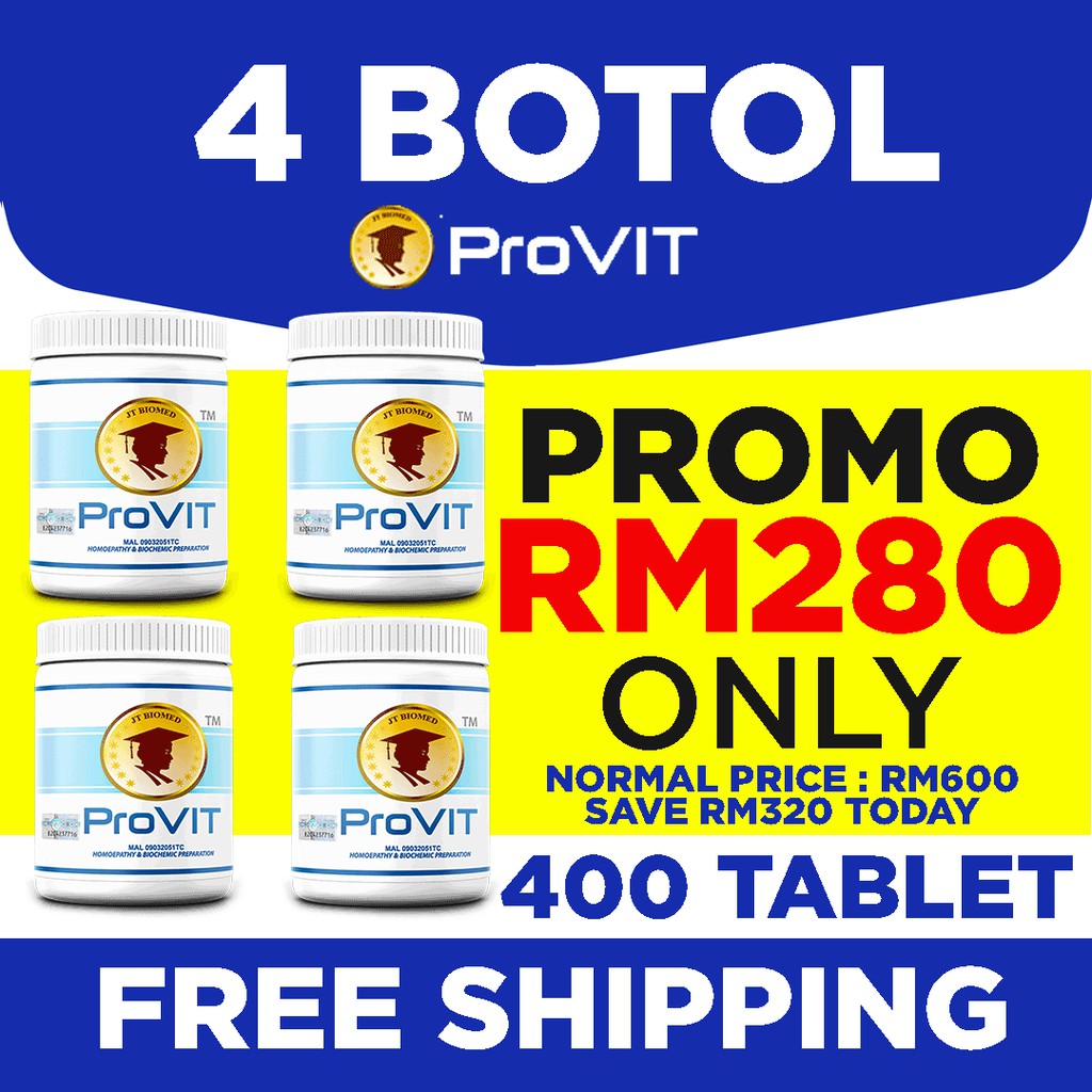 🔥HOT DAY🔥 4 Botol Vitamin Minda Provit 400 Tablet | Shopee Malaysia