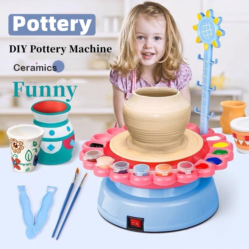 【24H Shiping】Diy Clay Machine Pottery Wheel Toys student drawing Refill ...