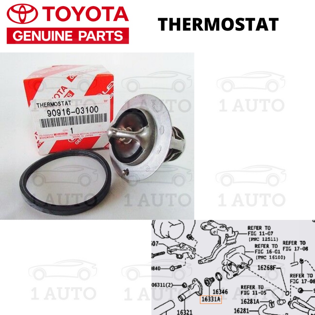 (ORIGINAL TOYOTA PARTS) THERMOSTAT TOYOTA CALDINA ST246 GT4 MR2 SW20 ...
