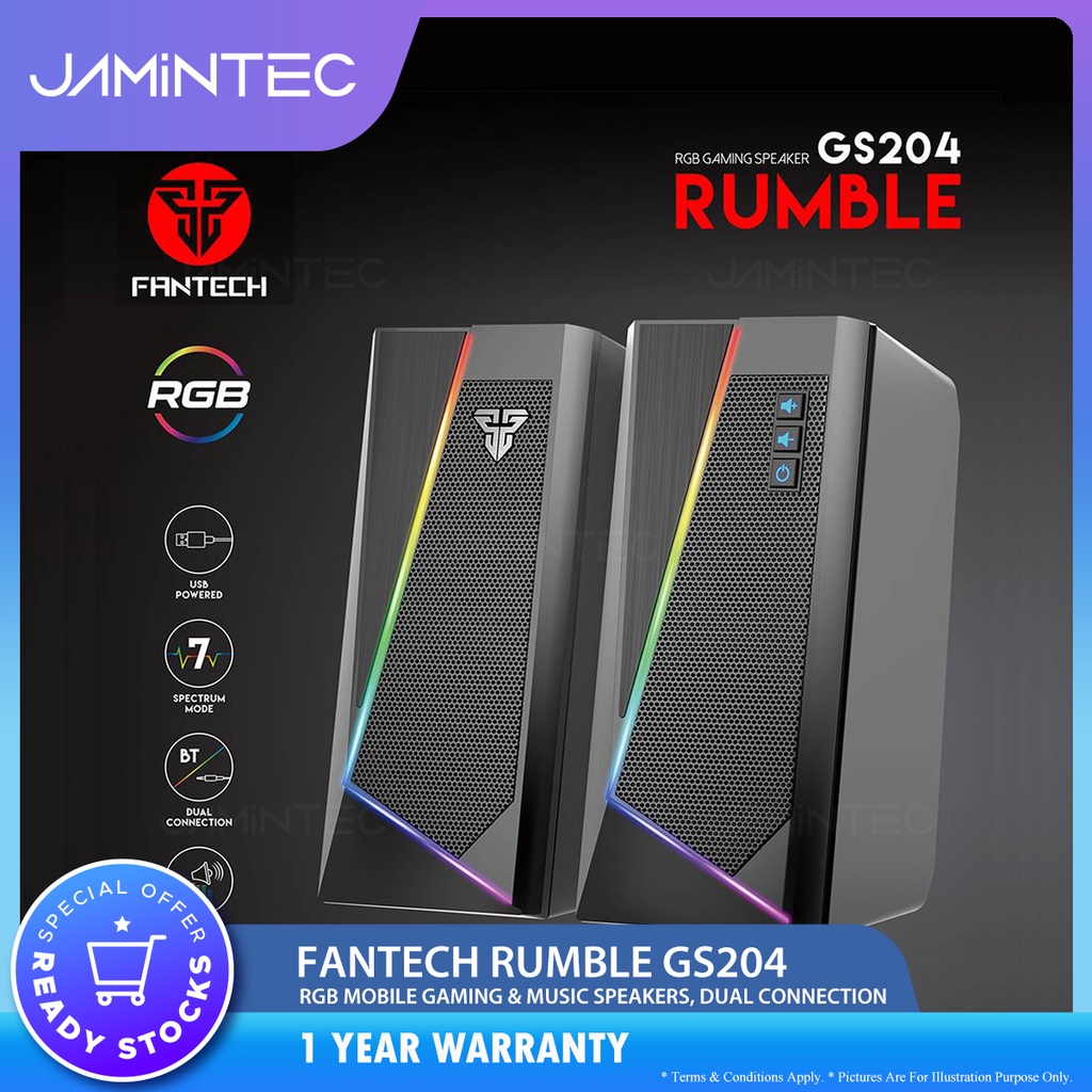 FANTECH GS204 USB RGB GAMING BLUETOOTH SPEAKER AND GAME SPEAKER ...