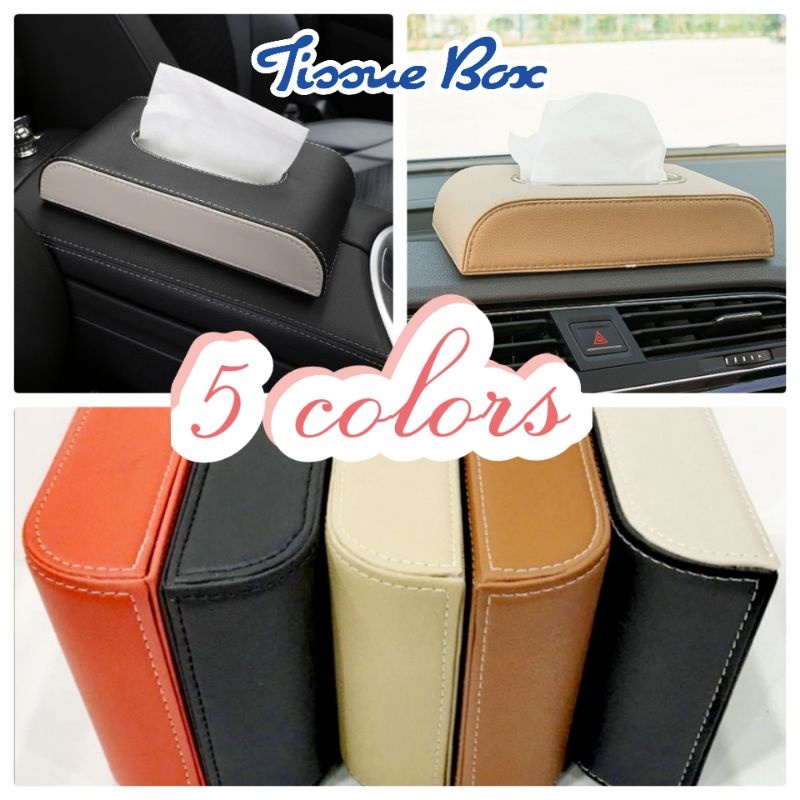 PU Leather Car Tissue Box Holder kotak tisu kereta Proton Perodua Honda ...