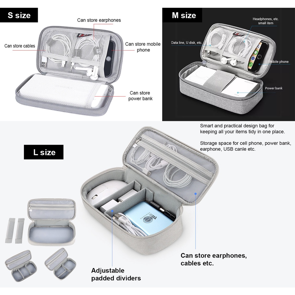 Polyester Power Bank Pouch Storage Bag Mini Durable Travel Protective ...