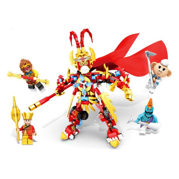 Combo set of 4 boxes of Lego Sun Wukong, Journey to the West 456 parts ...