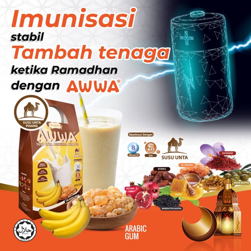 AWWA UNTA SUSU PISANG MINUMAN INSPIRASI SUNNAH | Shopee Malaysia