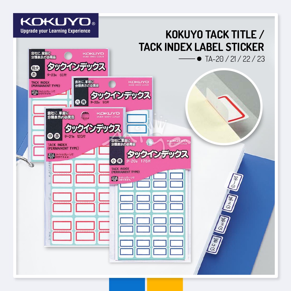 Kokuyo Tack Title / Tack Index label sticker TA-20/21/22/23 | Shopee ...