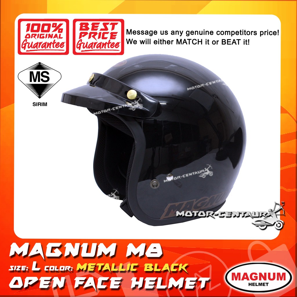 ORIGINAL 💯 MOTOR HELMET Motorcycle Helmet TOPI KELEDAR MAGNUM M8 HELMET ...