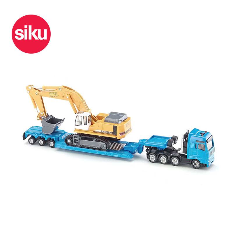 Siku 1847 Heavy Haulage Transport with Flat-Bed Trailer Die Cast Scale ...