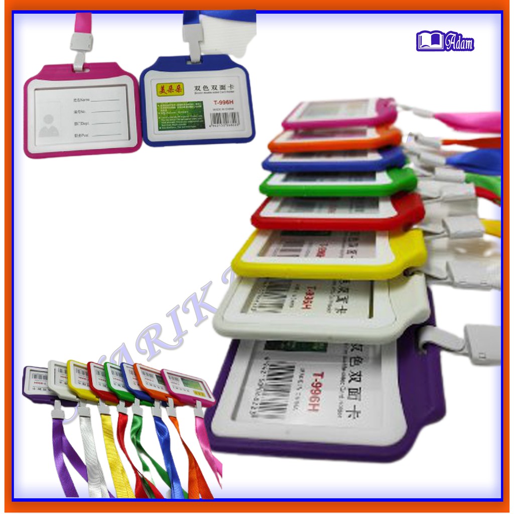 [ADM] LANYARD: ID CARD VERTICAL (DOUBLE SIDE) | Shopee Malaysia