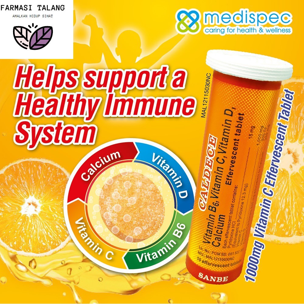 CALDECE EFFERVESCENT TABLET - VITAMIN C | Shopee Malaysia