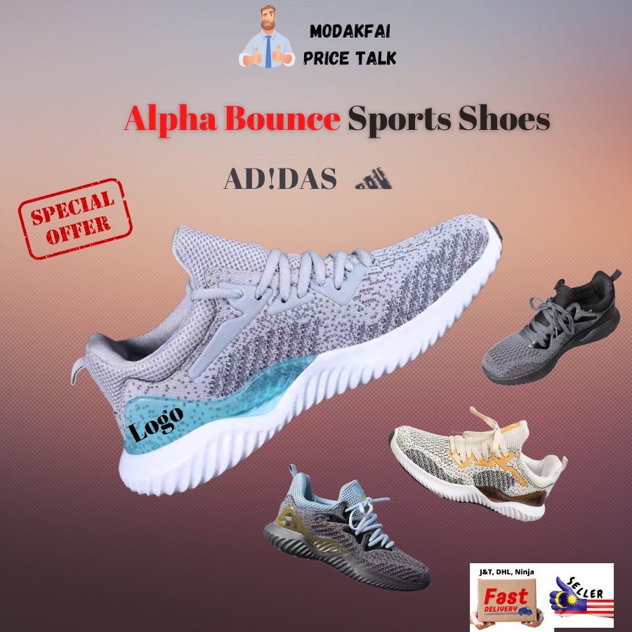 Ad!das Alphabounce Running Casual Sports Shoes Men's Women's Kasut Lari ...