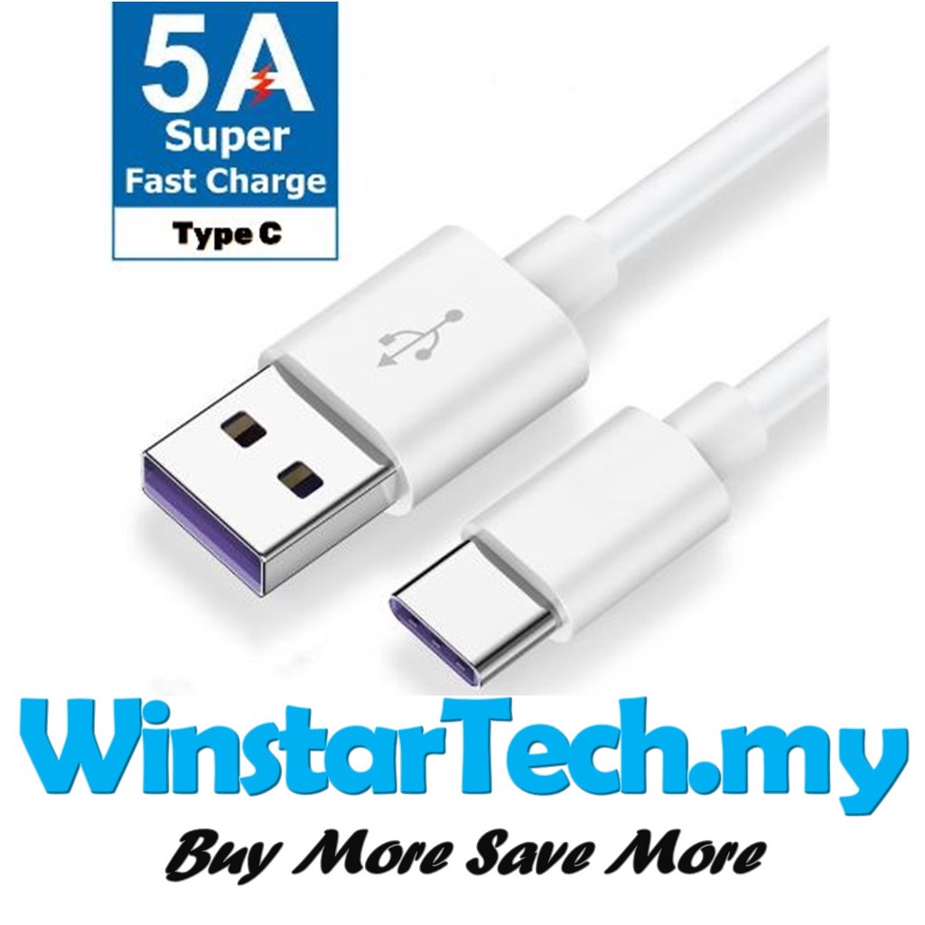 Super Charge 5A Type C Data USB Cable Andriod 0.3M 1M 1.5M | Shopee ...