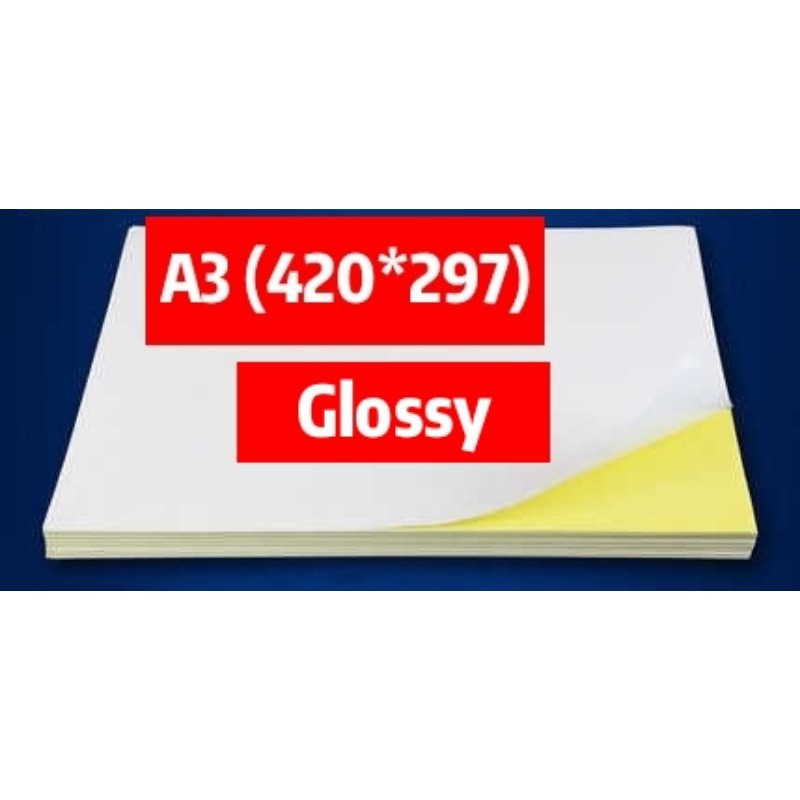 A3 size white label sticker paper with adhesive glue backing A3 drawing ...