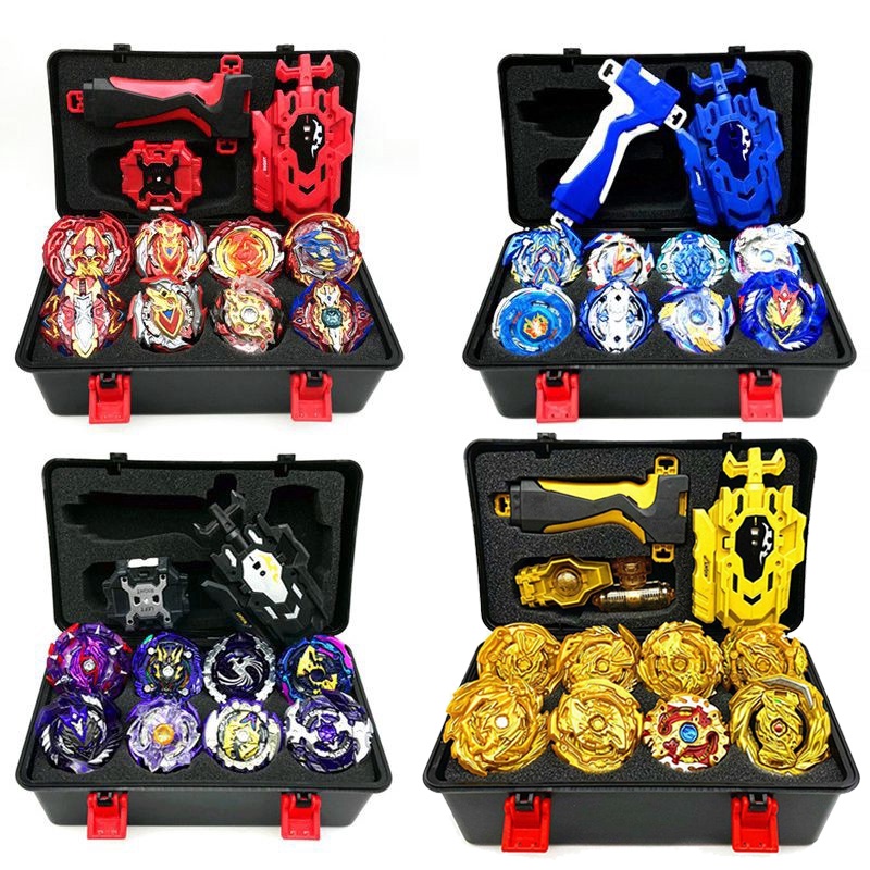 8pcs Golden Beyblade Gyro Burst With Portable Launcher | Shopee Malaysia