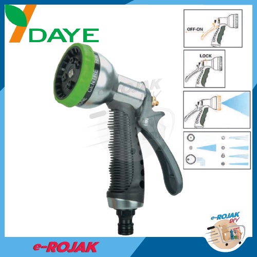 Daye DY2078 7-Pattern Aluminium Spray Gun | Shopee Malaysia