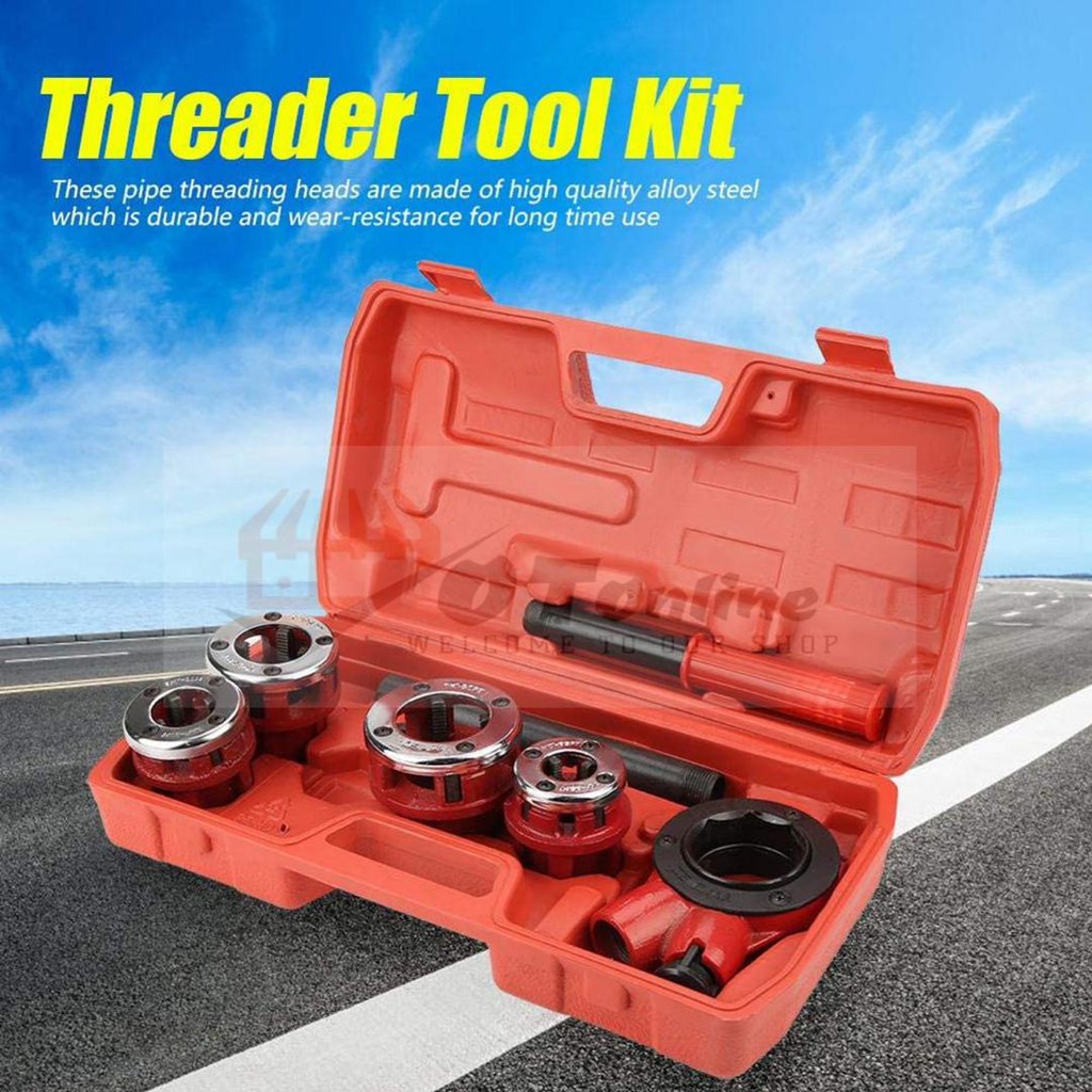 CONDUIT PIPE MANUAL RATCHET GI PIPE DIES SET ½”, ¾”, 1”, 1-1/4” RATCHET ...