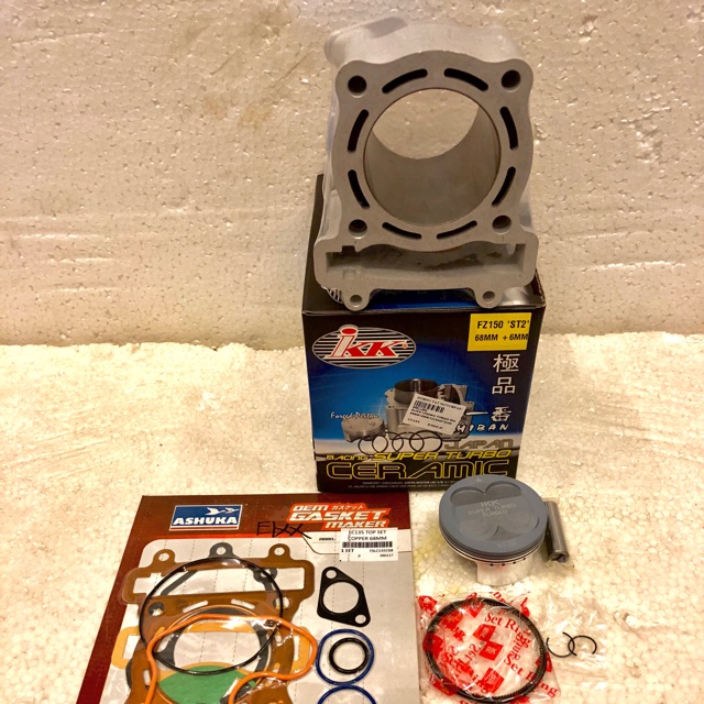 Block Ceramic Racing Slip Block +6MM And Piston Forged 68MM Jenama IKK ...