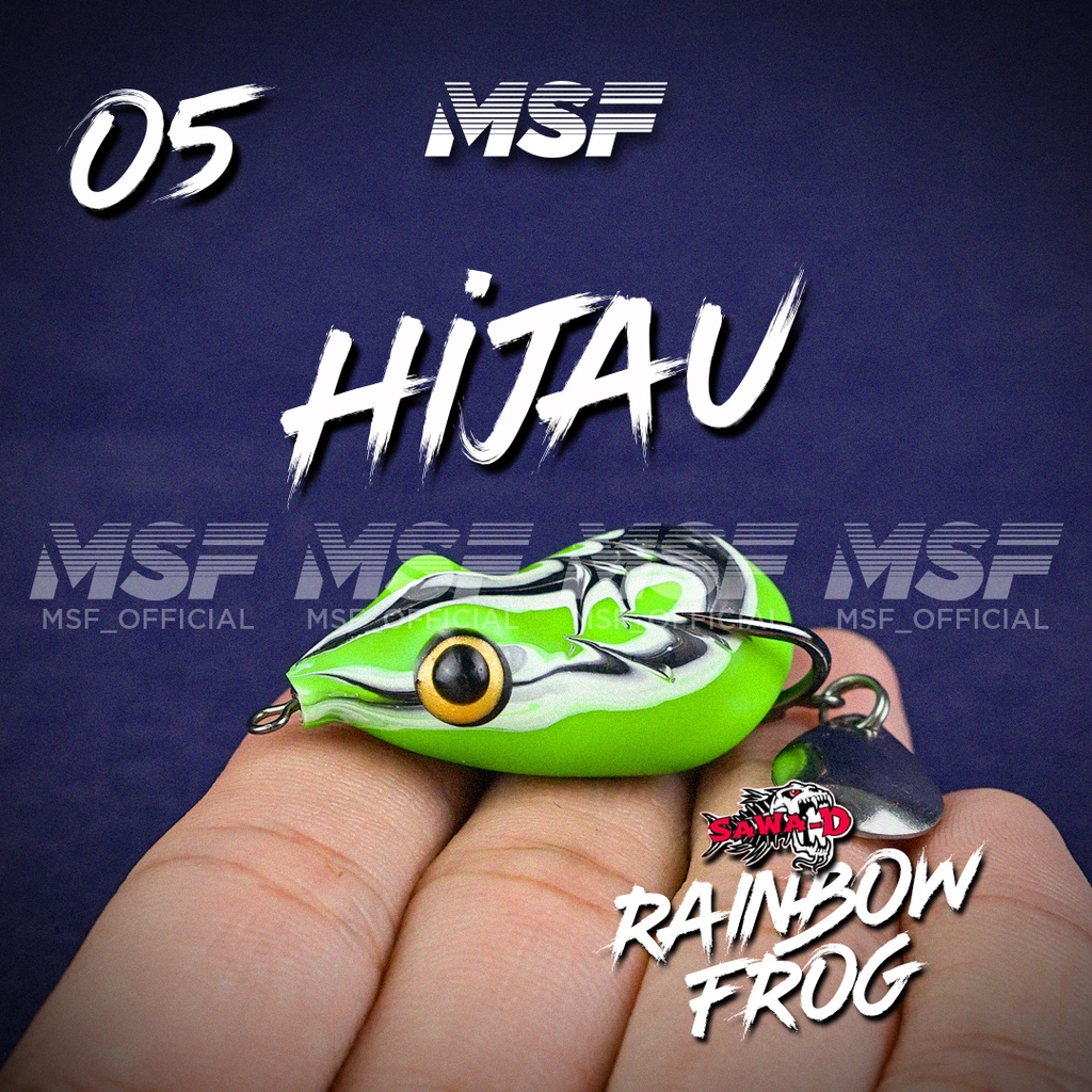 [MSF] Sawa-D Rainbow Soft Frog Thailand | 4cm / 6g | Haruan Killer | Katak Getah Casting | Ready ...