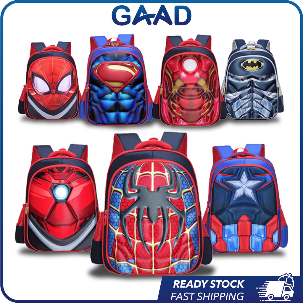 huggies Superhero Children 3D School Bags Beg Sekolah Bag Sekolah Budak ...