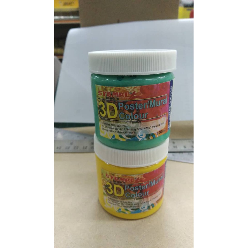 SYAMAL 3D POSTER/MURAL COLOUR 100ML | Shopee Malaysia