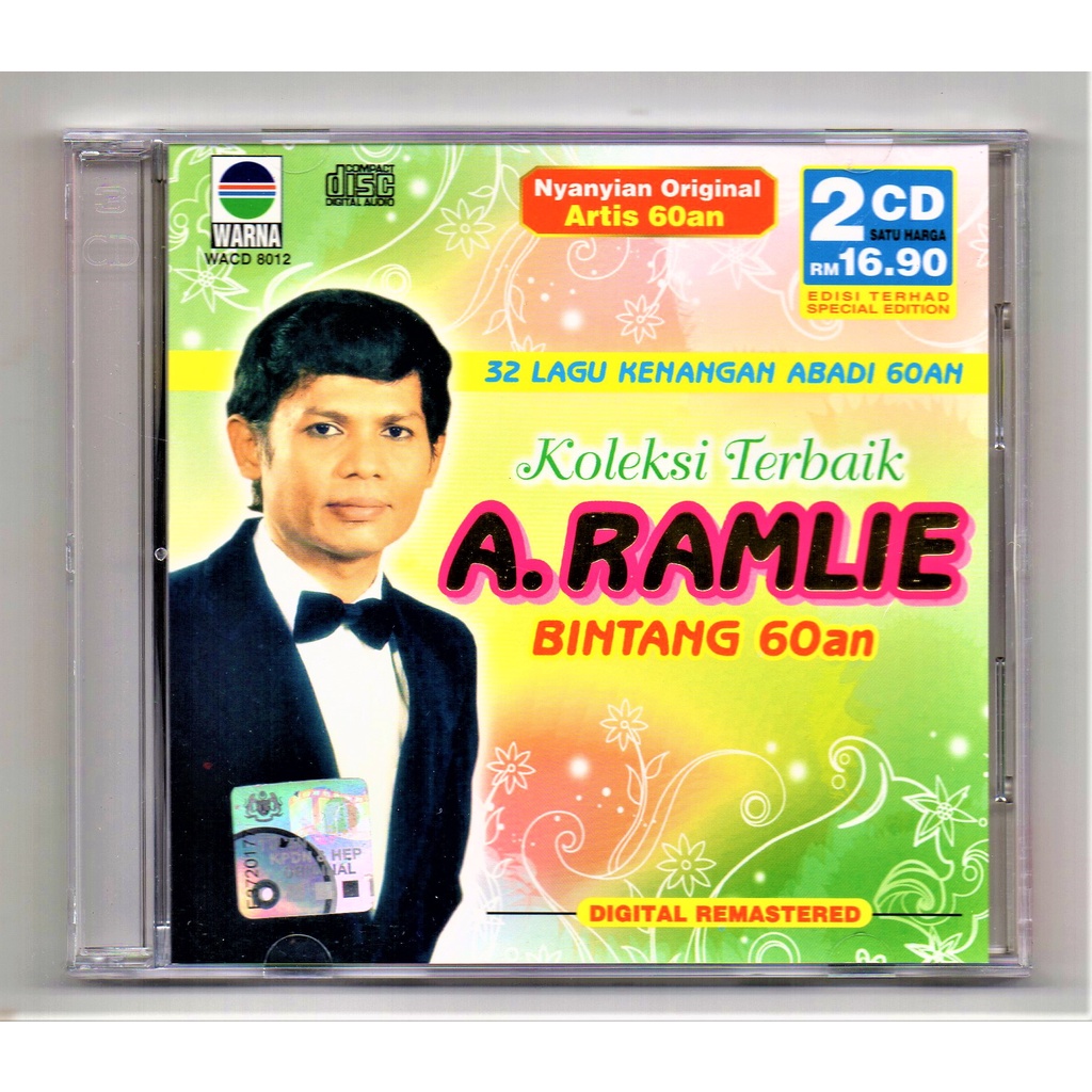 A.Ramlie - Koleksi Terbaik A.Ramlie Bintang 60an ( 2 CD ) | Shopee Malaysia