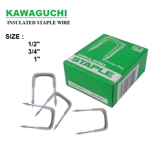 kawaguchi Insulated staple wire (1b0x) 100 pcs | Shopee Malaysia