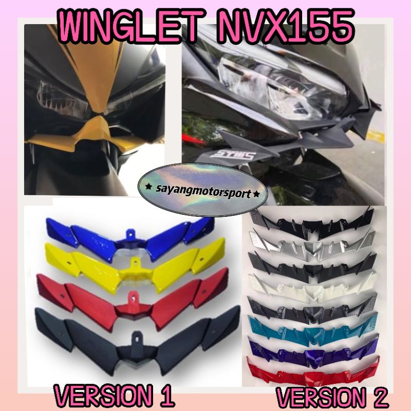 WINGLET NVX155 PLASTIC V1 V2 ABS PLASTIC MATERIAL WINGLET | Shopee Malaysia